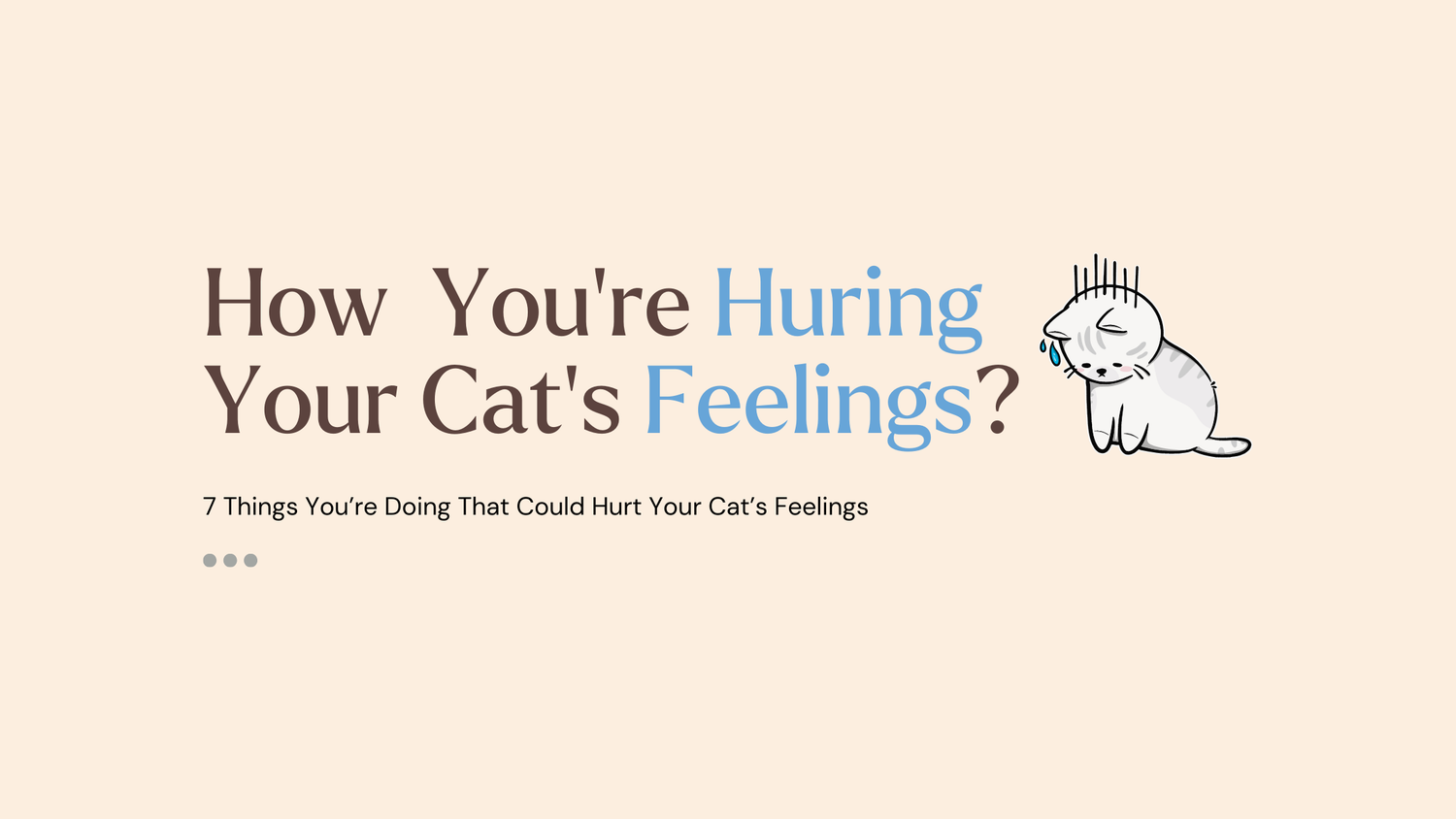 How You’re Hurting Your Cat’s Feelings? – Mori Cat